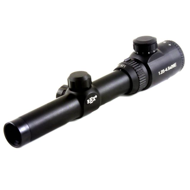 Rex 1.25-4.5X26E Mil Dot Tactical Rifle Scope